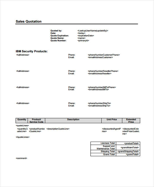 24+ Quotation Formats in PDF | Illustrator | InDesign | MS Excel | Google Docs | MS Word | Pages ...