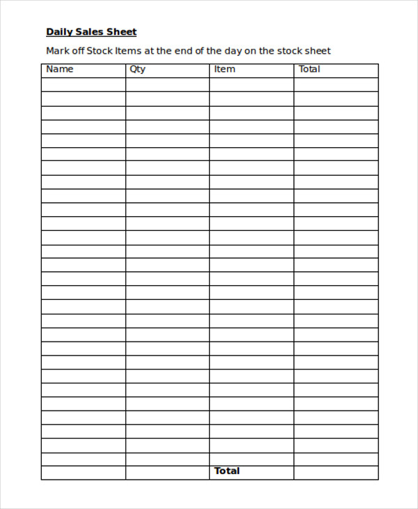 13+ Daily Sheet Templates - Free Word, PDF Format Download