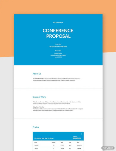 12+ Conference Proposal Templates - PDF | Google Docs | MS Word | Pages