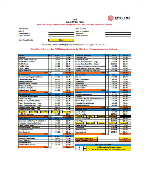 21 Free Order Templates