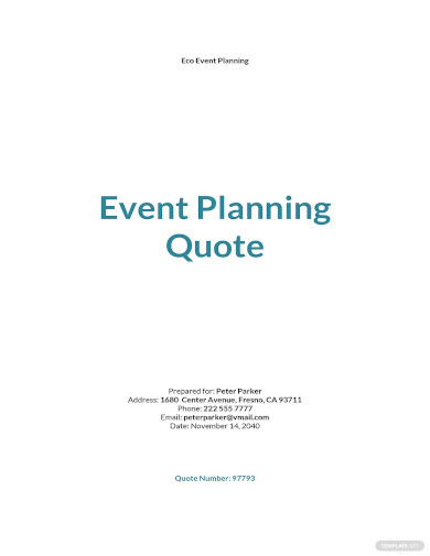 19+ Event Quotation Templates - Free Sample, Example Format Download