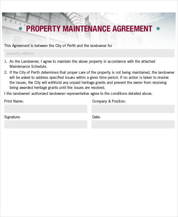 Maintenance Agreement Templates - 13+ Free Word, PDF Format Download