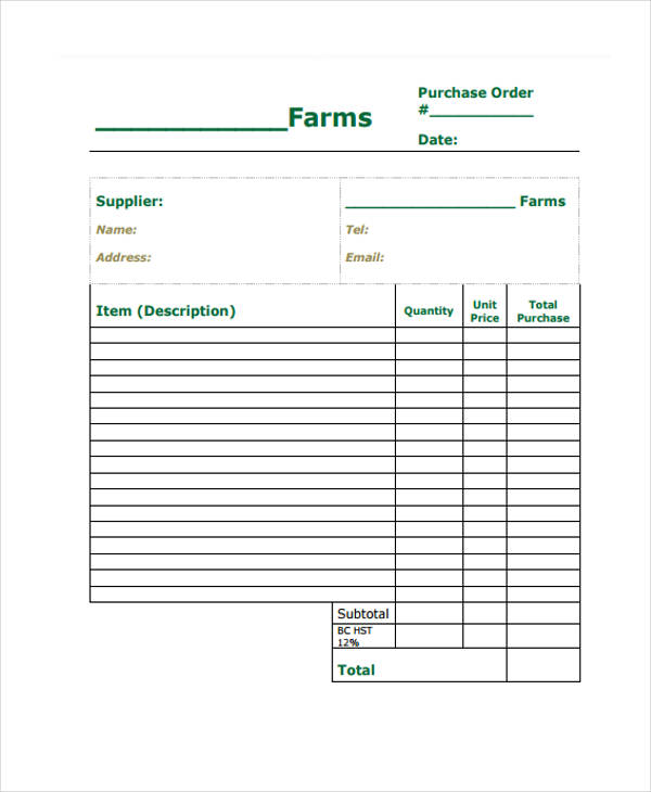 21 Free Order Templates