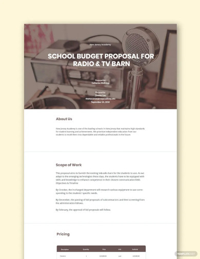 School Proposal Template - 32+ Free PDF Format Download