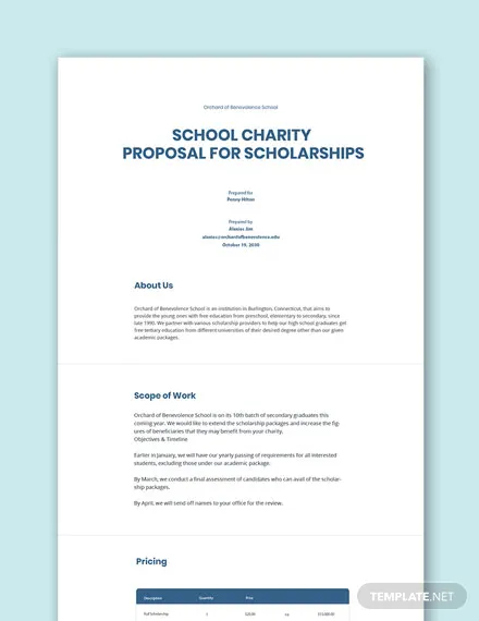 School Proposal Template - 32+ Free PDF Format Download