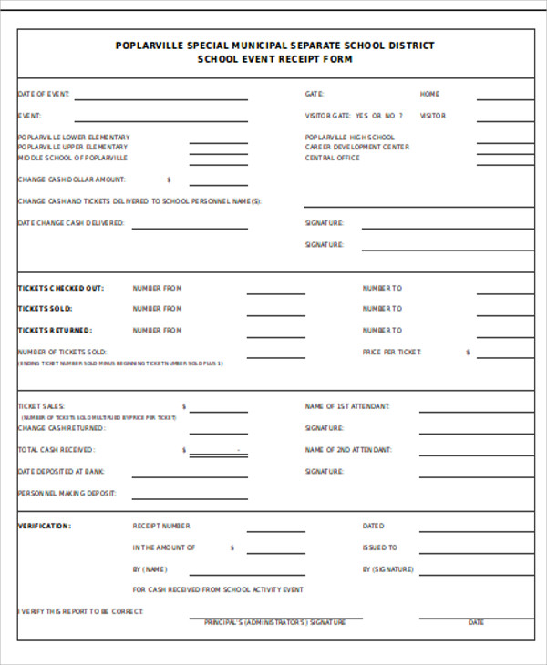 24+ School Receipt Templates - Free Word, PDF Format Download