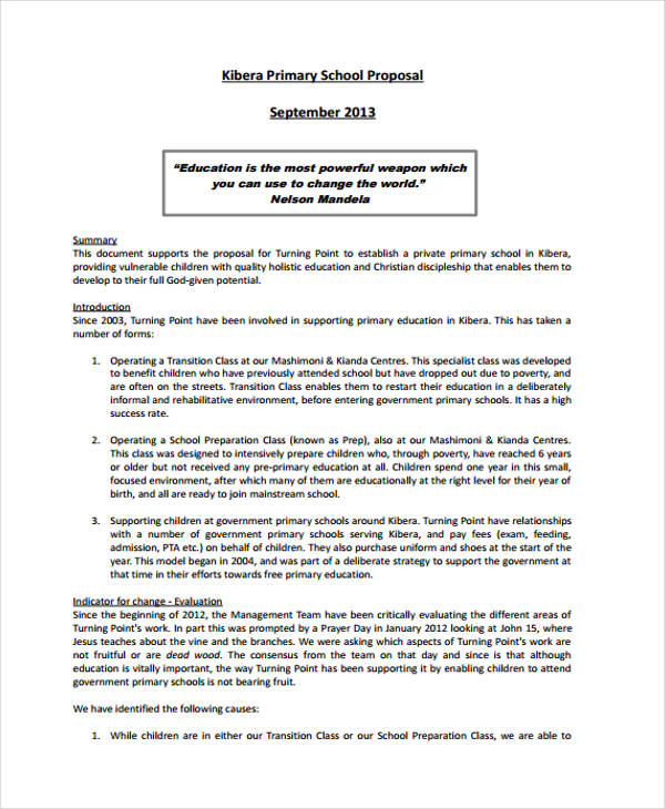 9 School Proposal Templates Free Samples Examples Format Download