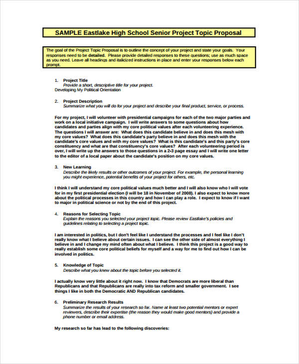 17+ School Project Proposal Templates -Free Word, PDF Format Download