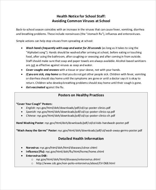 Staff Notice Templates - 6 Free Word, PDF Format Download