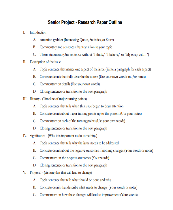 37+ Best Outline Examples in MS Word | Google Docs | Apple Pages | PDF