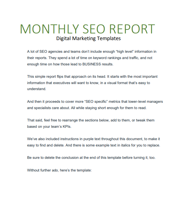 24+ Sample Marketing Report Templates - Docs, Word, PDF