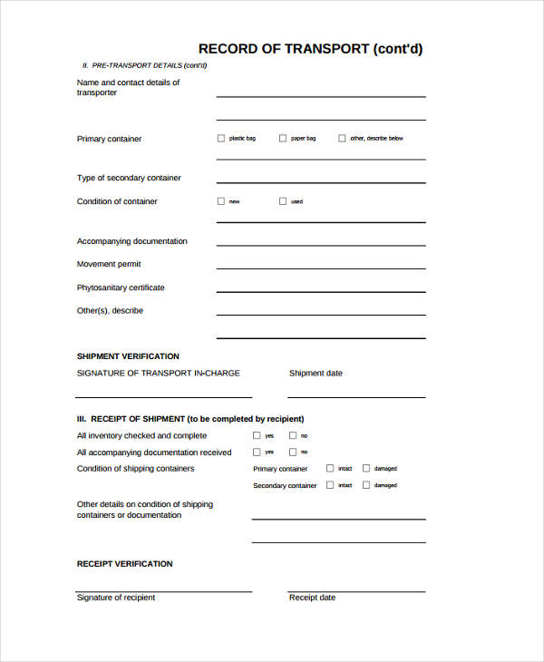 17+ Transport Receipt Templates - Free Word, PDF Format Download