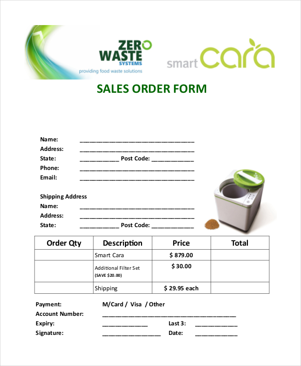 Sales Order Templates - 6+ Free Samples, Examples, Format Download