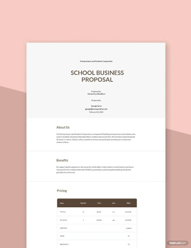 School Proposal Template - 32+ Free PDF Format Download