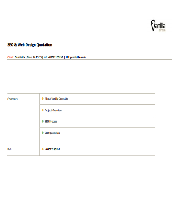 9+ Design Quotation Template -Word, PDF, PSD, Google Docs, Apple Pages