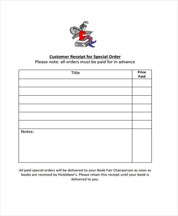 30+ Free Receipt Templates