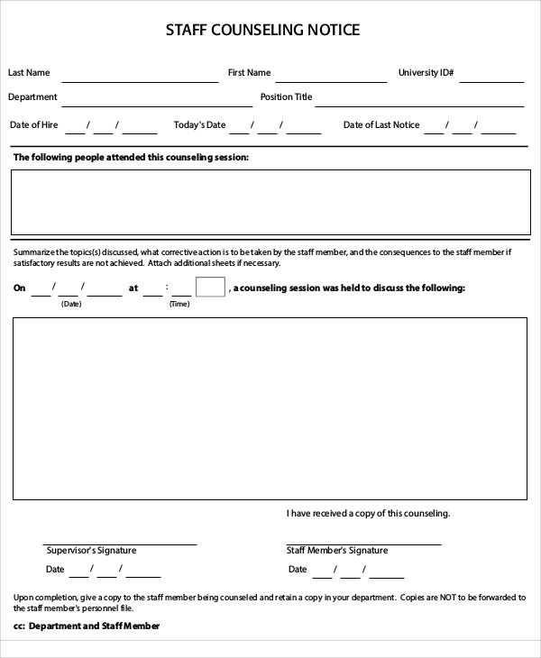 Staff Notice Templates - 6 Free Word, PDF Format Download