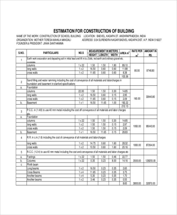 9+ FREE Construction Quotation Templates - PDF, Word, Apple Pages