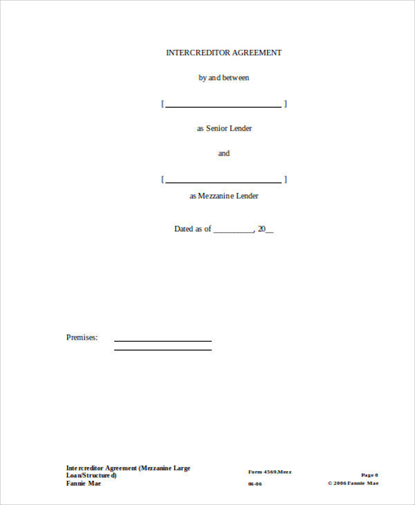 6+ Intercreditor Agreement Templates - Free Samples, Examples Format ...