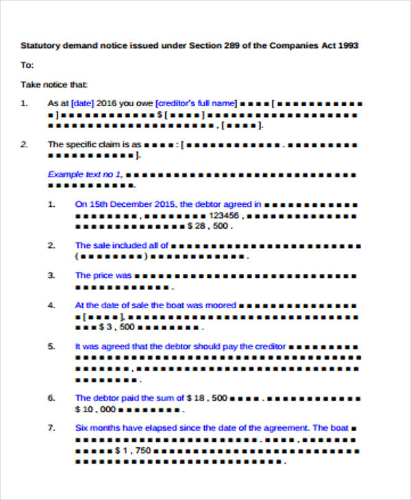 9 Demand Notice Templates - Free Sample, Example Format Download
