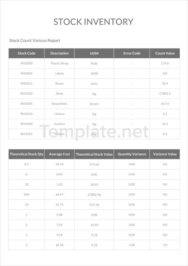 22+ Inventory Templates - Word, Docs, PDF