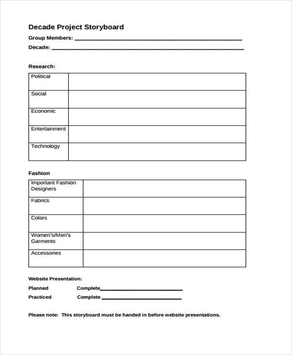 18+ Storyboard Examples