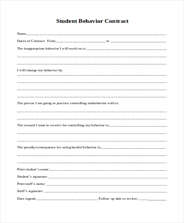 24+ Student Contract Templates - Word, PDF
