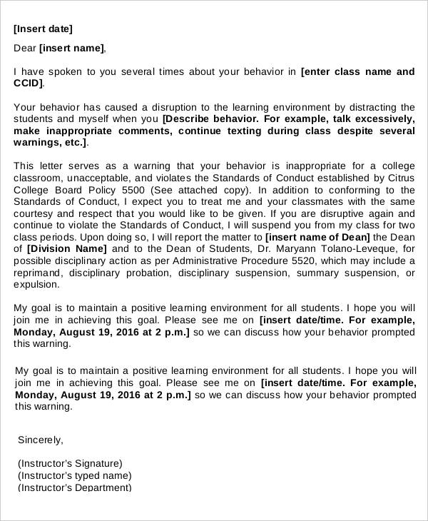 30+ Warning Letter Templates