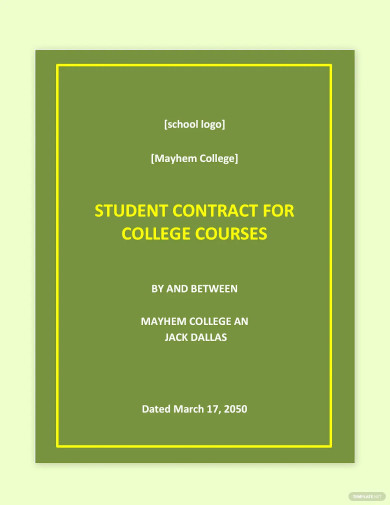 24+ Student Contract Templates - Word, PDF