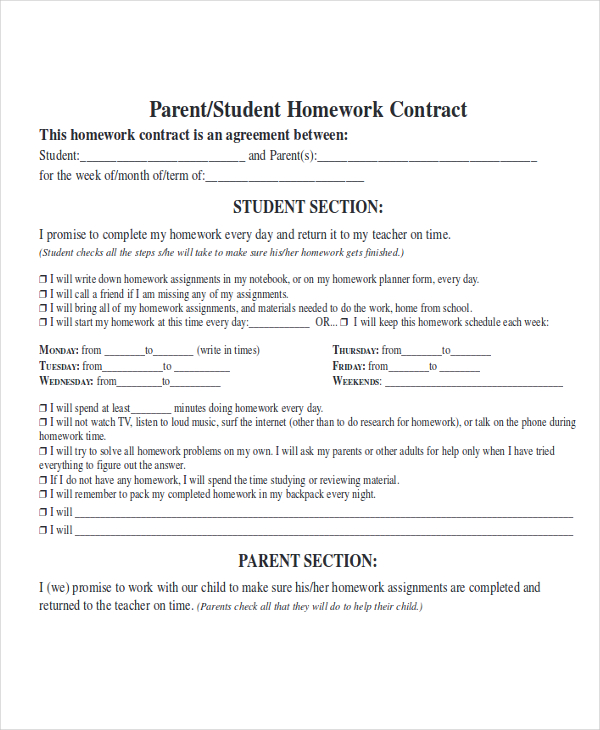24+ Student Contract Templates - Word, PDF
