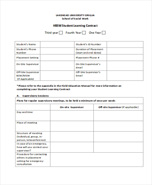 24+ Student Contract Templates - Word, PDF