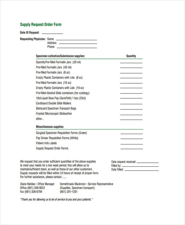 10 Supply Order Templates - Free Sample, Example, Format Download