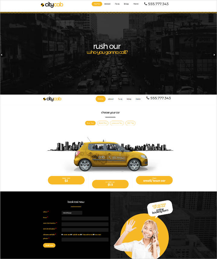 16+ Taxi Website Templates - Online, City, Service