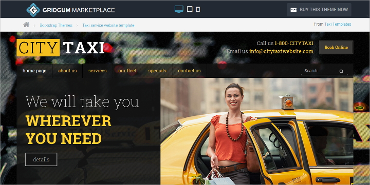 16+ Taxi Website Templates - Online, City, Service