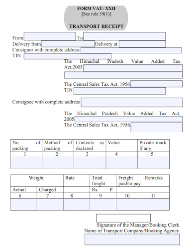 17+ Transport Receipt Templates - Free Word, PDF Format Download