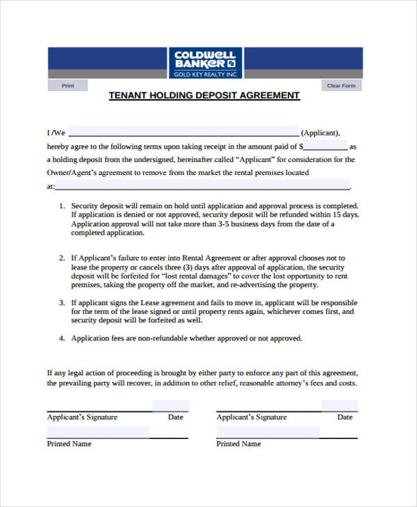 12+ Deposit Agreement Templates - PDF, Word