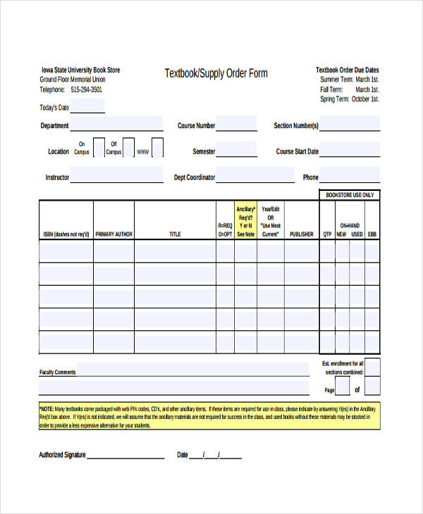 10 Supply Order Templates - Free Sample, Example, Format Download