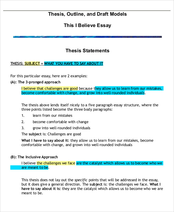 15+ Thesis Outline Templates - Sample ,Example, Format Download