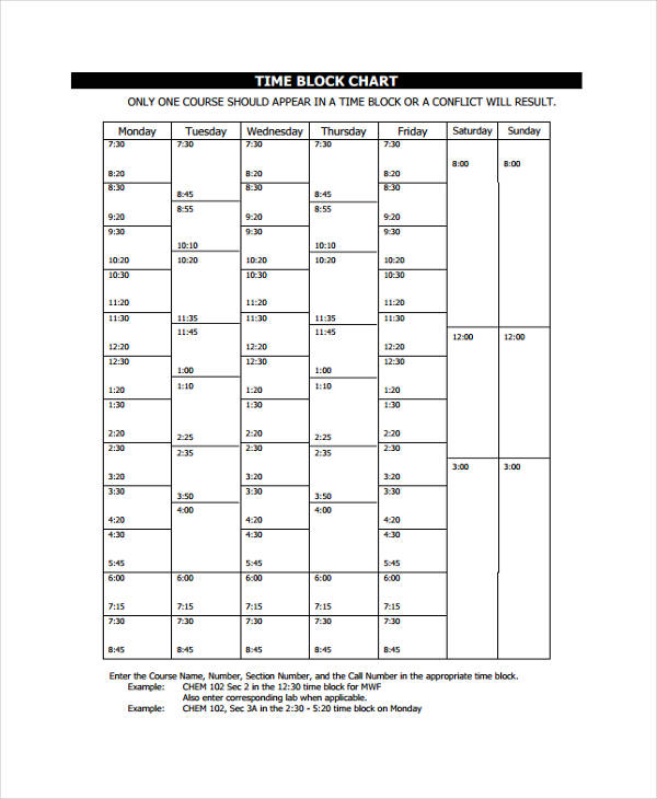 Time Chart Templates - 8+ Free Word, PDF Format Download
