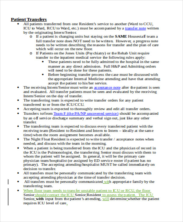 Patient Note Templates - 7+ Free Samples, Examples Format Download