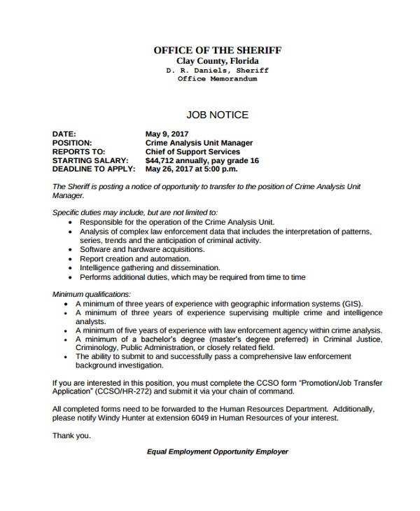 30+ Free Notice Templates