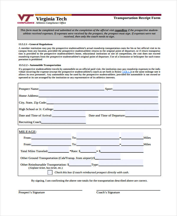 17+ Transport Receipt Templates - Free Word, PDF Format Download