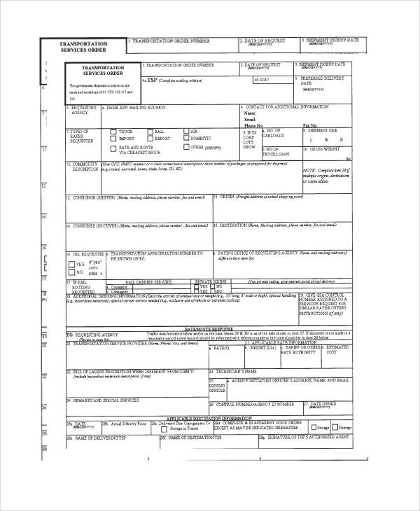 21 Free Order Templates