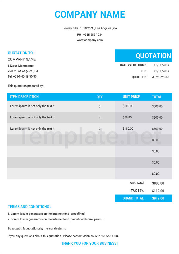 37+ Best Quotation Templates - AI, Google Docs, Apple Pages, Word ...