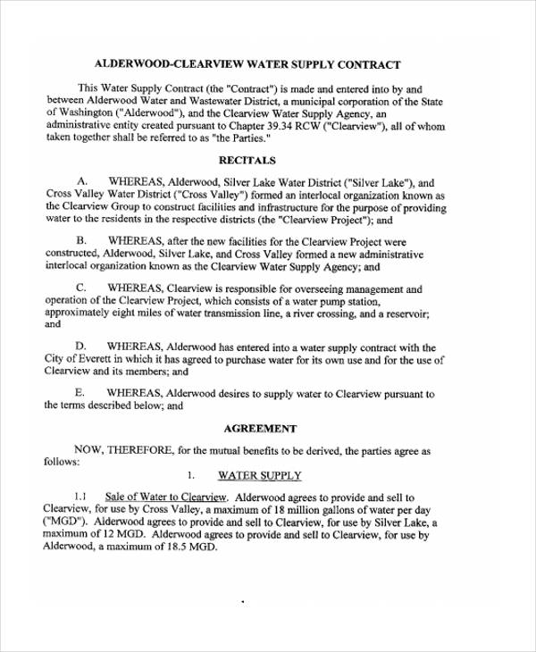 10+ Supply Contract Templates - Free Word, PDF, Apple Pages, Google ...