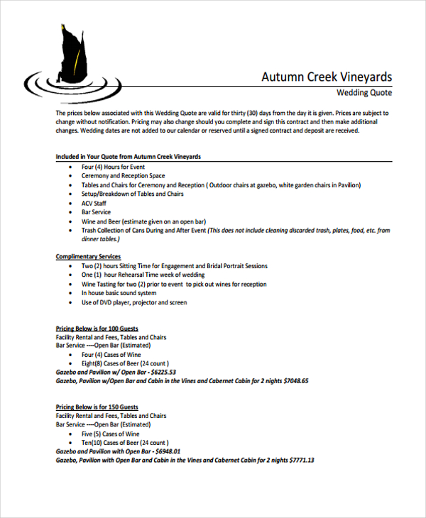 19+ Event Quotation Templates - Free Sample, Example Format Download