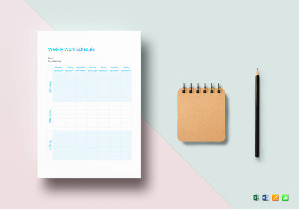 Work Schedule Template - 20+ Free Sample, Example Format Download