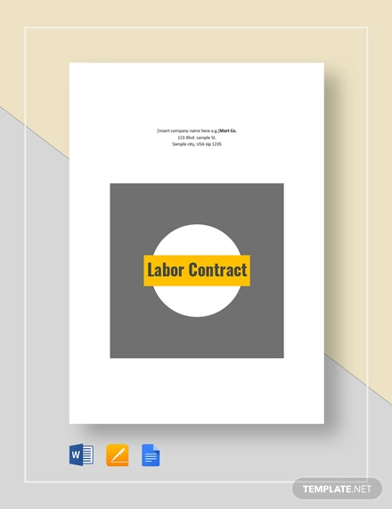 6+ Labour Contract Templates - Word, PDF, Docs
