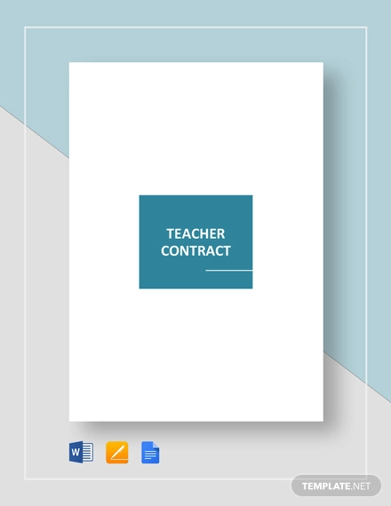 9+ Teacher Contract Templates - Google Docs | MS Word | Apple Pages ...