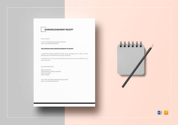 Acknowledgement Receipt Template - 14+ Free Word, PDF Format Download